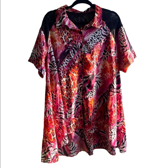 Antthony | Tops | Antthony Tunic Blouse Women Leopard Unique | Poshmark